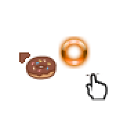 Brown Donut with sparks kawaii Cursors