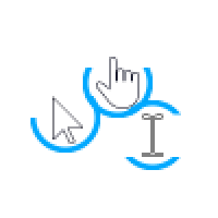 Crescent Circle Trans Blue Cursors