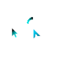 Cyan Gradient Cursors