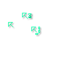 Cyan Pixel Glass Cursors