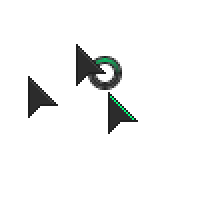 Dark Gray Teal StreetLight Edit Cursors