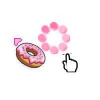Donut Pink Kawaii Cursors