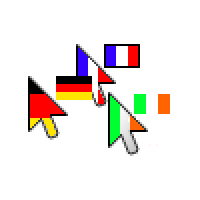 Flags with flag-style arrowheads. Cursors