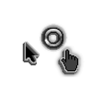 Flashing Neon gRAy and Black Cursors