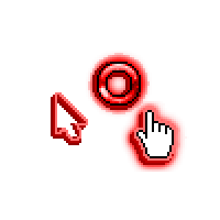 Flashing Neon Red and Clear Cursors