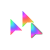 Flowing Transparent Rainbow Cursors