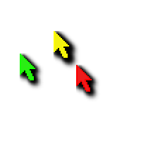 Glowing Highlighted 3D SHADED Cursors