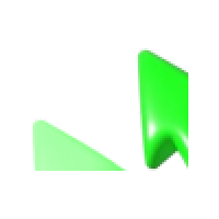 Green 3D pointers Cursors