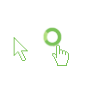 Green And White Cursors