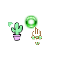 Green cactus Cursors