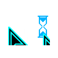 Highly Visible Big Black & Blue (Cyan) Cursors