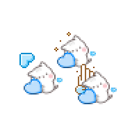 Kawaii Blue Kitty Cat kitten Cursors