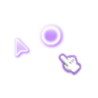 Little Purple Neon Glass Cursors