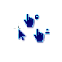 LLX Aero Deep Blue Person and Location Select Cursors