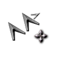 Metal grey bevelled 2 Cursors