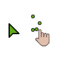 Metro X3 Bold Green Cursors