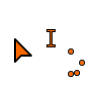 Metro X3 Bold Orange Cursors