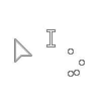 Metro X3 Bold Stealth White Cursors