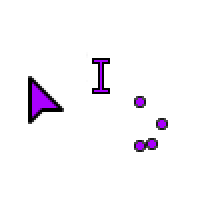 Metro X3 Bold Violet Cursors