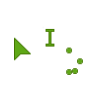 Metro X3 Light Green Cursors