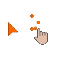 Metro X3 Light Orange Cursors