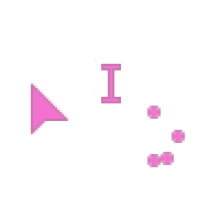 Metro X3 Light Pink Cursors