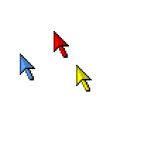 Multicolor 3D Gold Cursors
