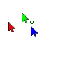 Multicolor Pointers Cursors