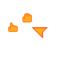 neon and bright orange_right Cursors