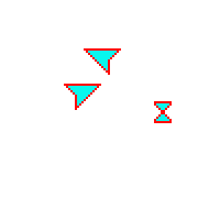 neon cyan feat. candy apple red Cursors