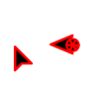 Nexus Neon Red Mini Cursors