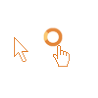 Orange And White Cursors