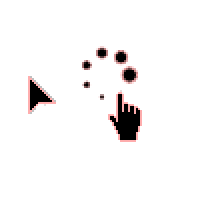 Pink zoom Cursors