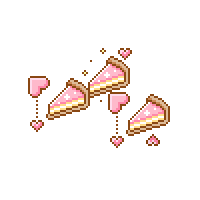 Kawaii Pink Heart Cheesecake Cursors