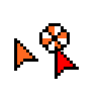 Pixelated orange Cursors