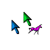 Pretty Rainbow Silvery Colorful by Tajanator Cursors