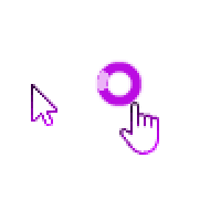 Shaded Purple Butterfly Cursors