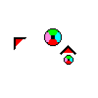 Red Yellow Blue Violet shiny Cursors