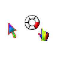 rainbow colours Cursors