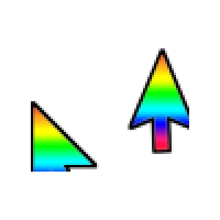 Rainbow Ultimate Vertical XXL Cursors