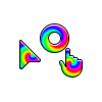 Rainbow pinwheel Cursors