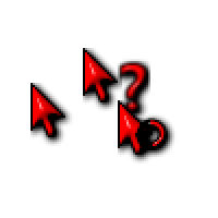 Red 3d Cursors