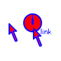 Red and blue Cursors