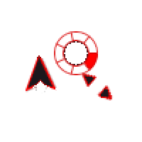 Red Black Shard Tailles Cursors