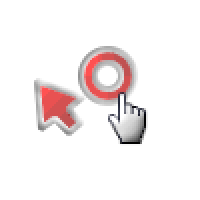 Transparent Red Metal Cursors