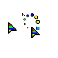 RGBY (Red, Green, Blue, Yellow) Cursors