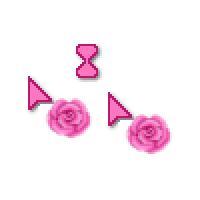 Rosa Pink Rose Cursors