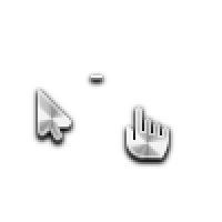 Silver Faiencesque Cursors