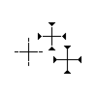 Simple cross moving Cursors