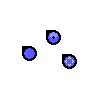 Small Pixelated Blue Cursors